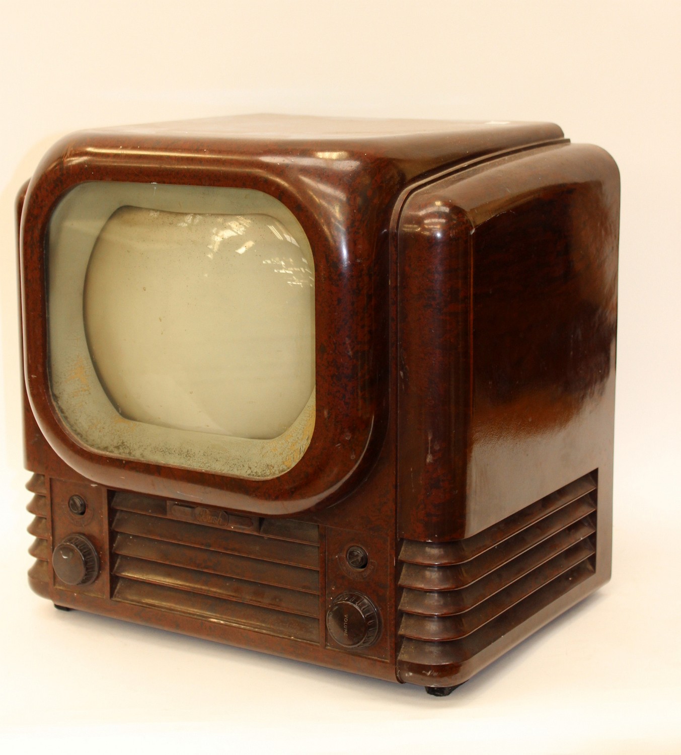 An Art Deco bakelite Bush TV, Bush Radio Television Receiver TV22 ...