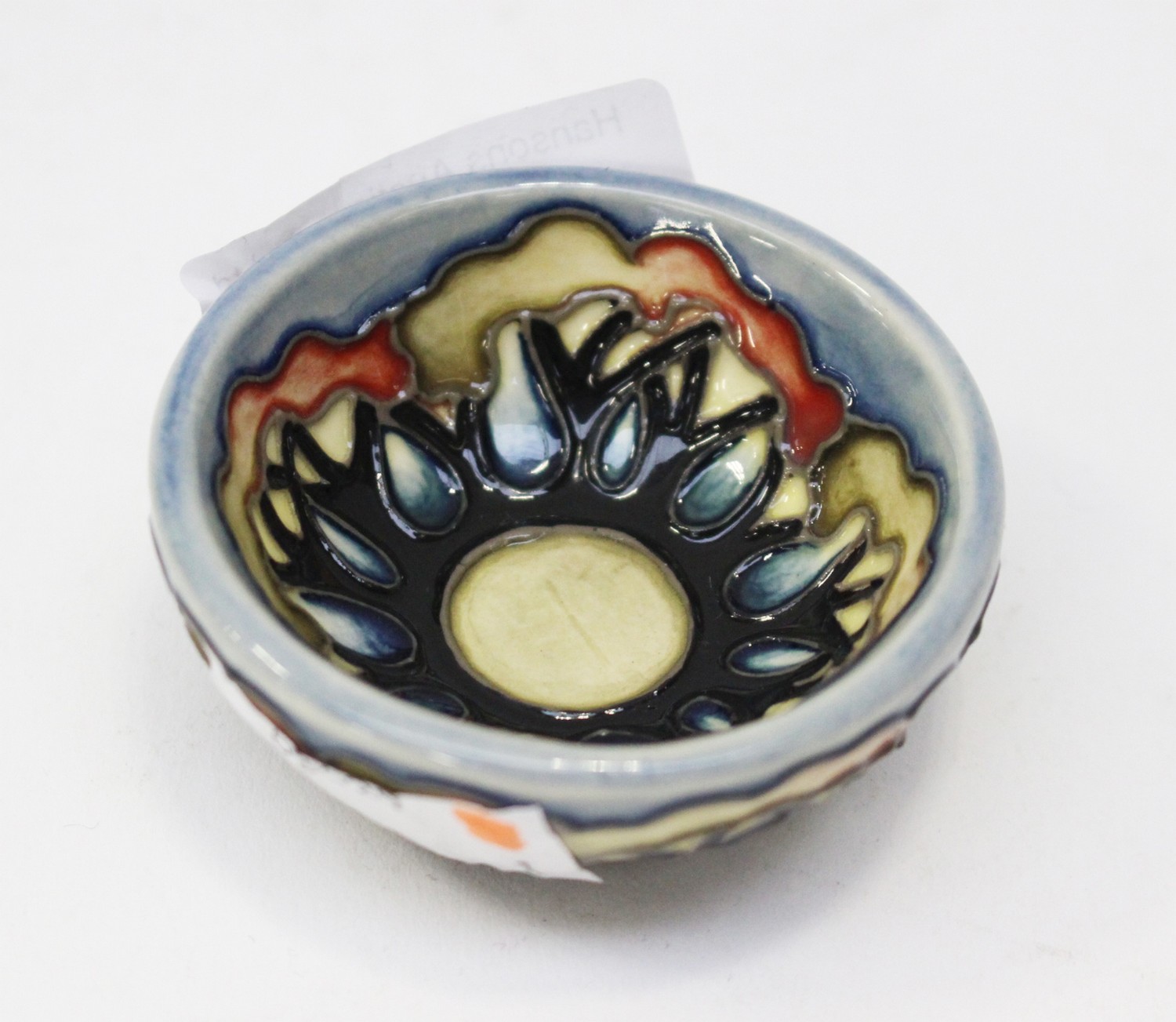 A small Moorcroft pin dish, signed and dated 2014 to base