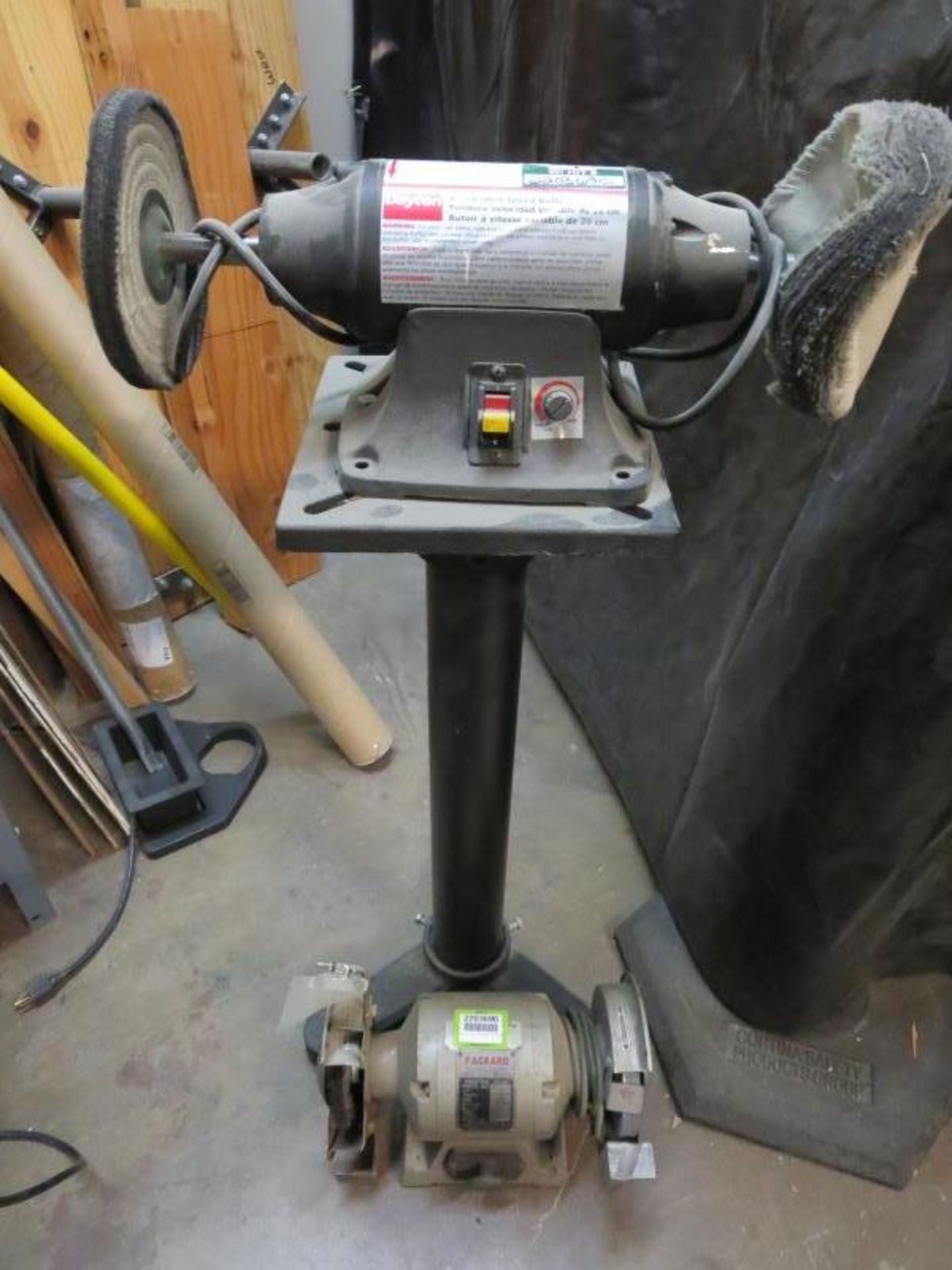 6" Bench Grinder & 8" Buffer. Lot: (1) Dayton 8" Variable Speed Buffer ...