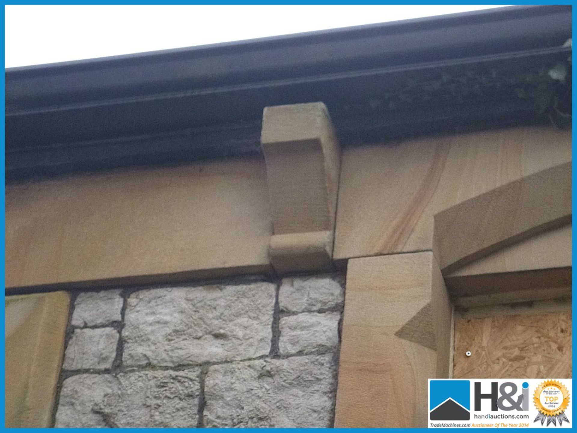 Decorative sandstone gutter supports 14in total and 4 sandstone blocks ...