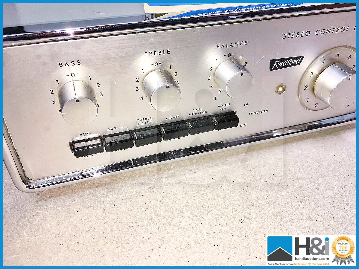Radford MA15 mono block amplifiers with Radford SC2 valve preamp and ...