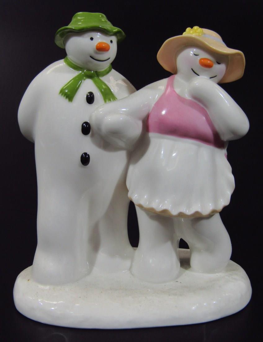 A Coalport Characters The Snowman figure group, The Bashful Blush, 15cm ...