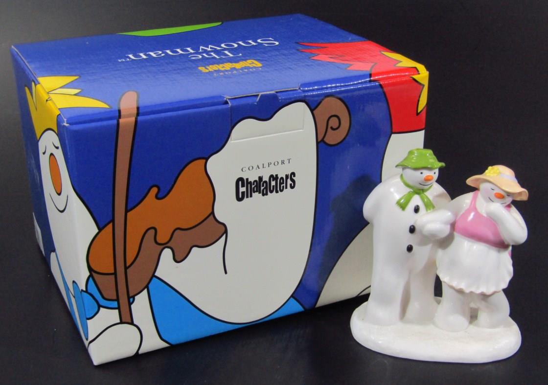 A Coalport Characters The Snowman figure group, The Bashful Blush, 15cm ...