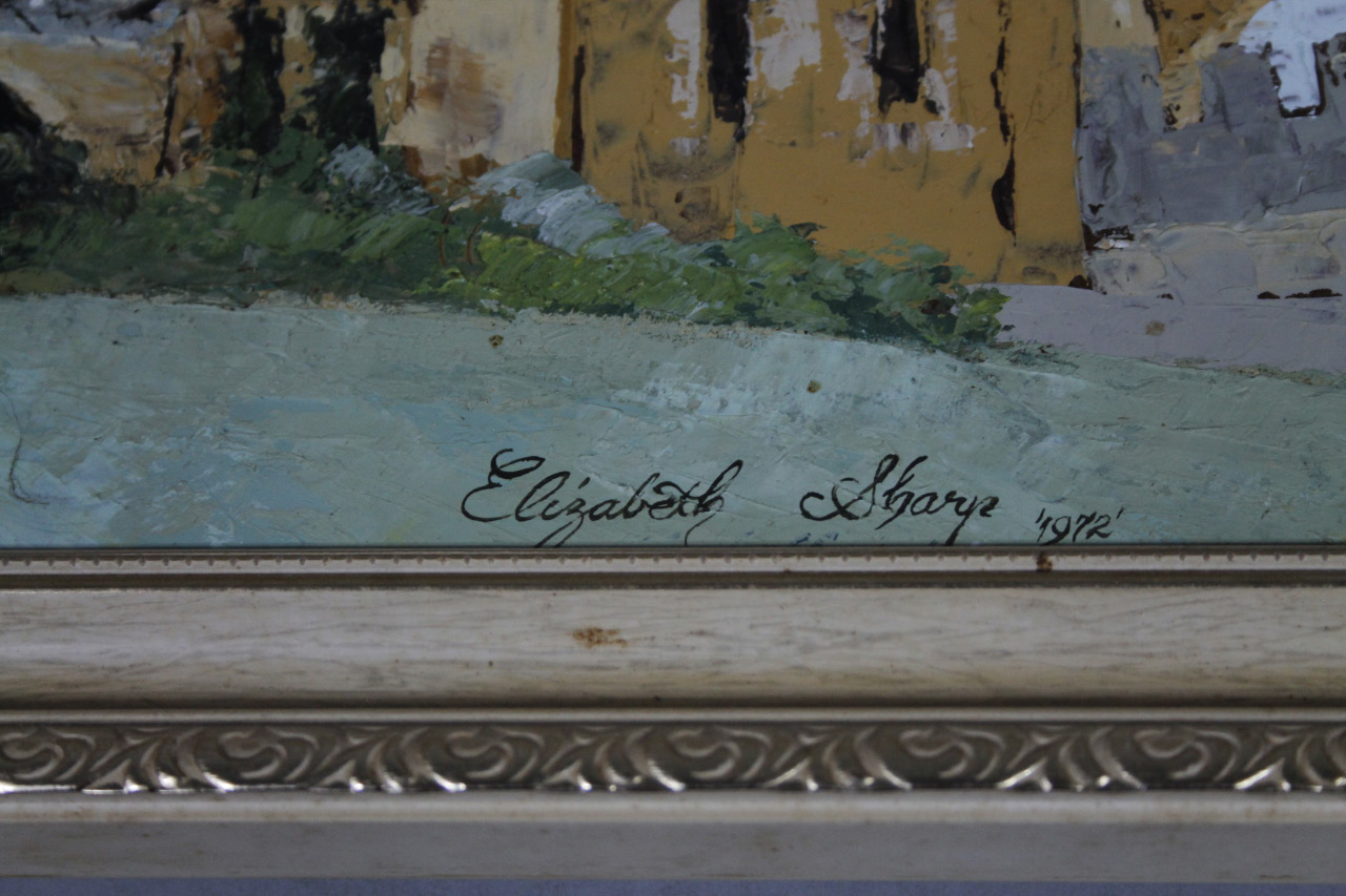 Elizabeth Sharpe (20thC). Belvoir Castle, oil on board, signed and ...