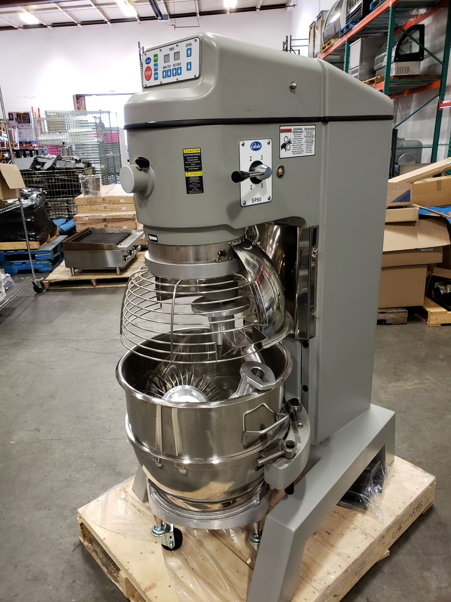 Globe 80 QT Planetary Mixer - 3 Attachments, Bowl, Guard & Bowl Dollie ...