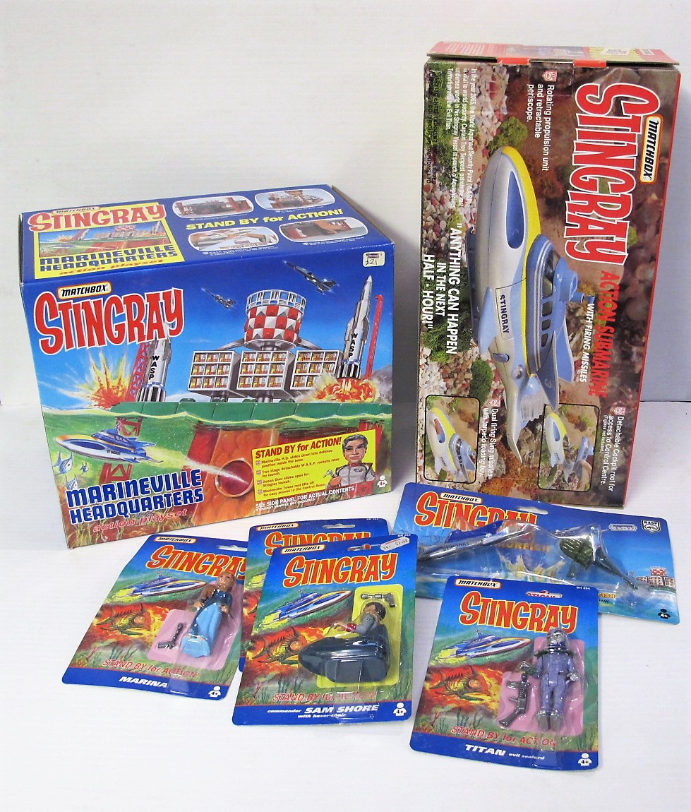 Matchbox Stingray Toys, Marineville Headquarters, Action Submarine ...