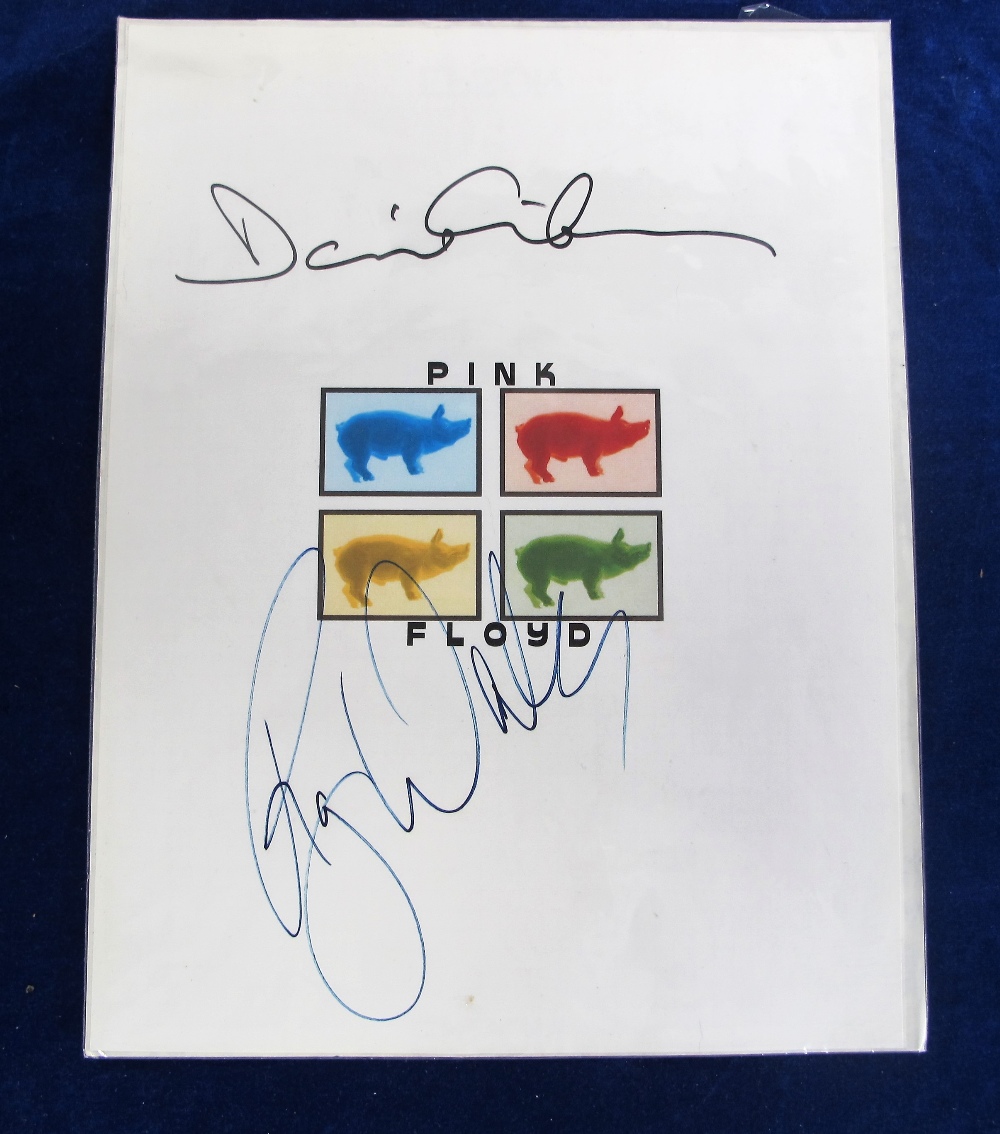 Music Memorabilia / Autographs, A Pink Floyd sticker signed by Dave ...