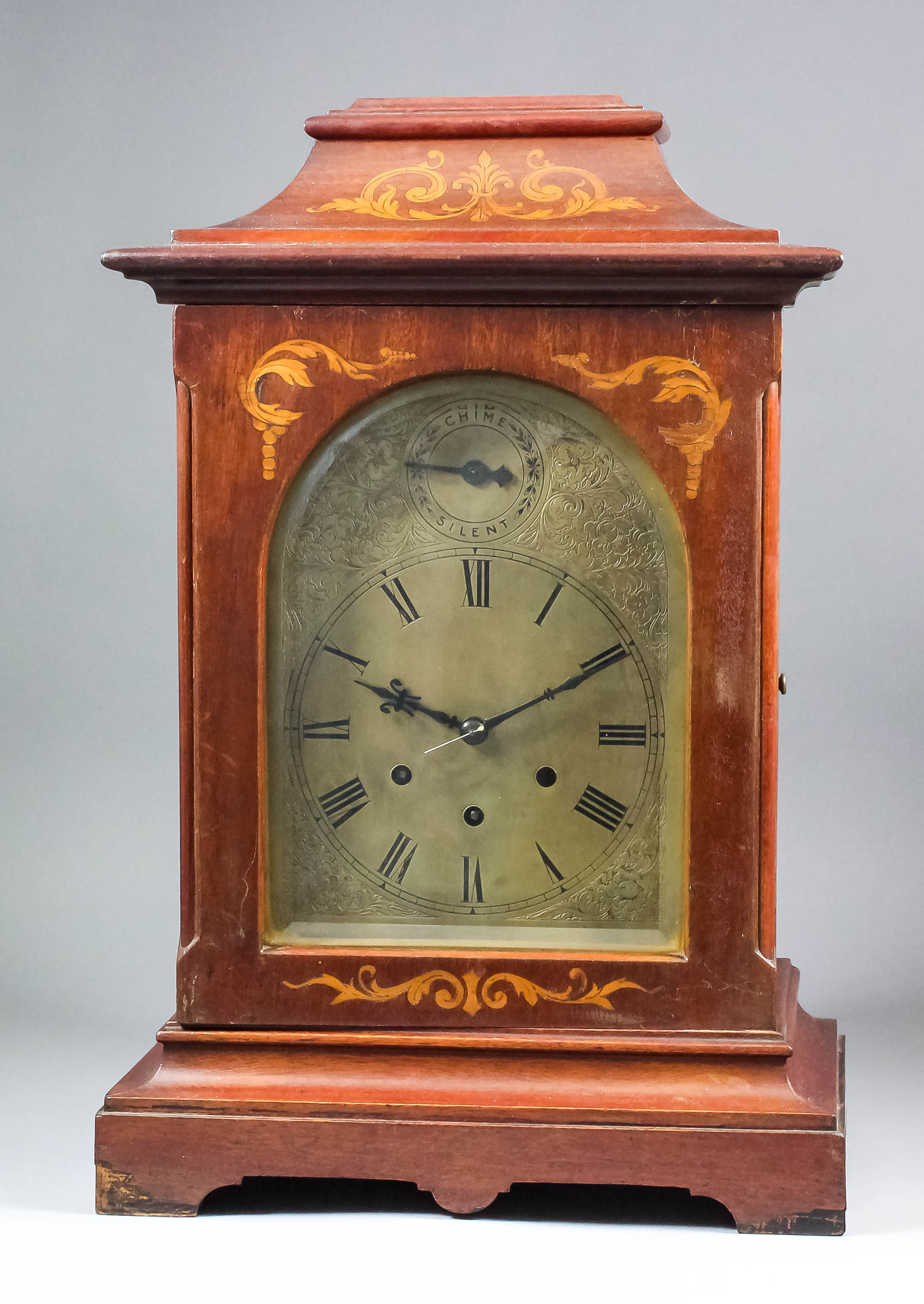 A late 19th Century German mahogany cased mantel clock by Gustav Becker ...