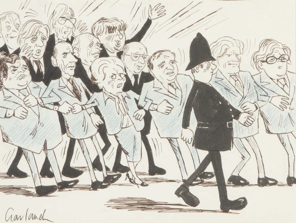 NICHOLAS GARLAND (b.1935) THREE POLITICAL CARTOONS 'The Anatomy Lesson ...