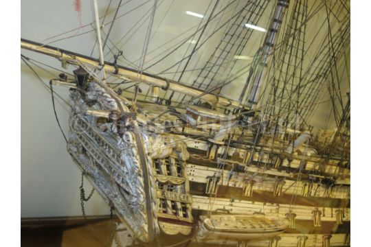AN IMPRESSIVELY LARGE NAPOLEONIC PRISONER-OF-WAR-STYLE BONE AND WOOD ...
