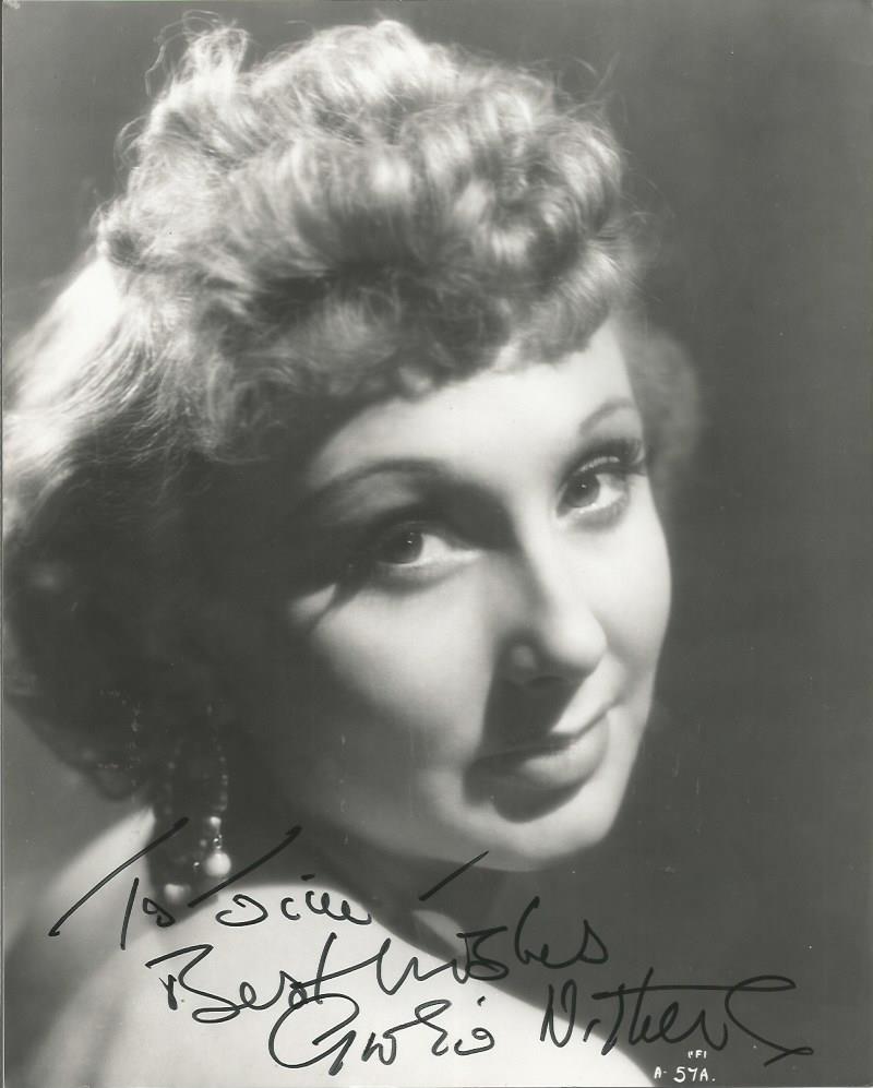 Googie Withers signed 10x8 black and white photo. Dedicated. 12 March ...