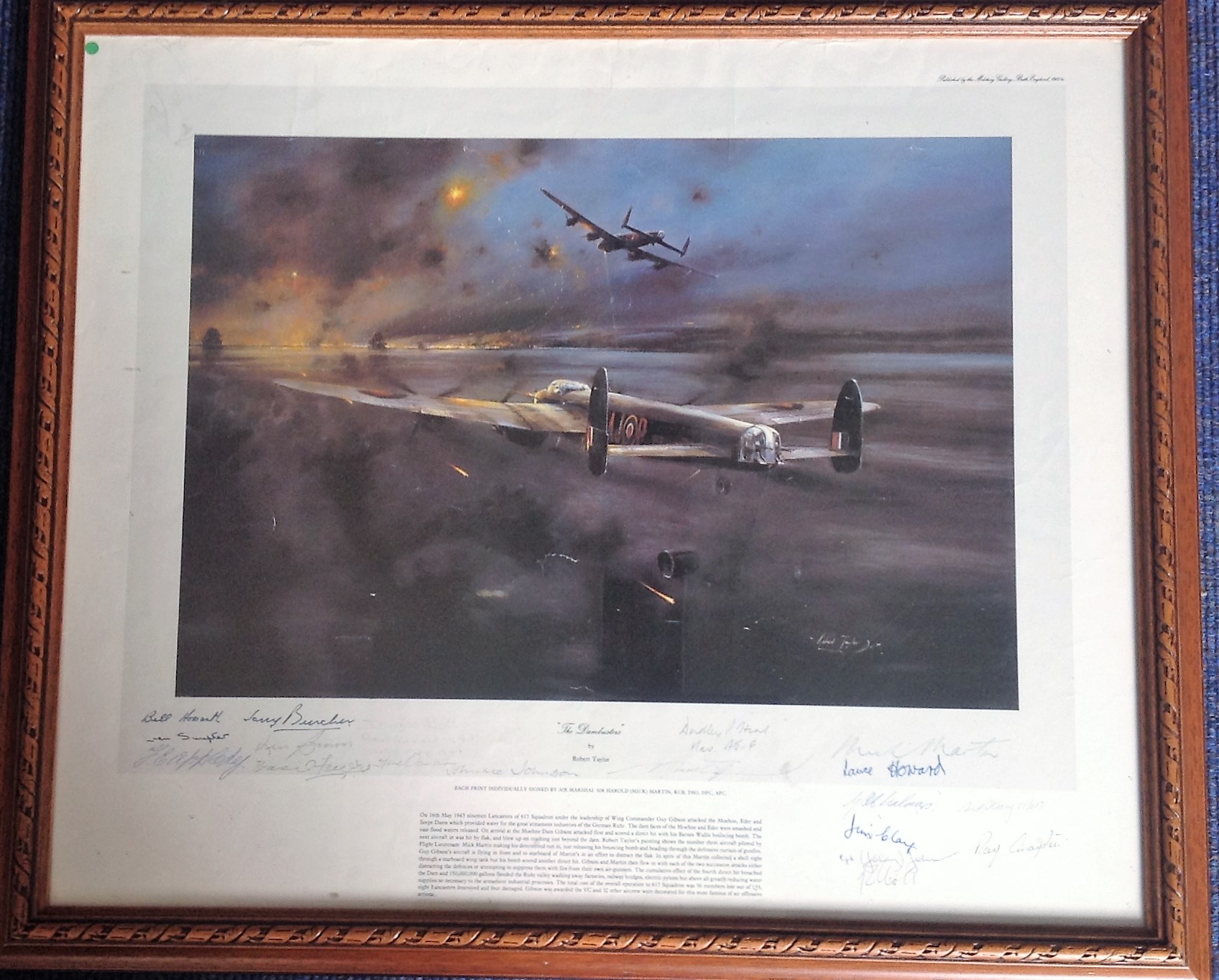 Dambuster World War II 27x23 framed print titled The Dambusters by the ...