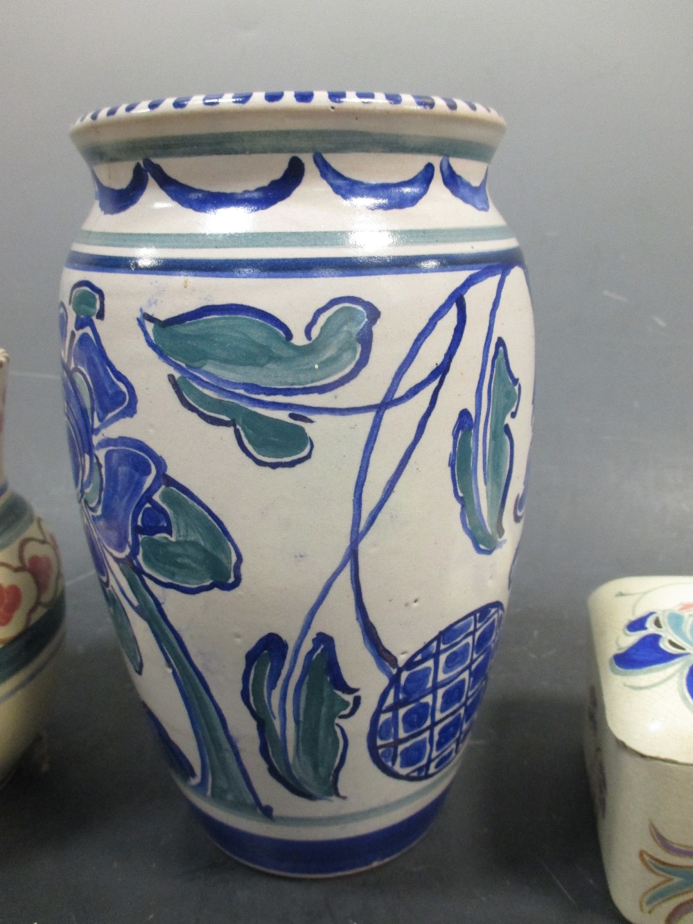 A Collection of Honiton Pottery, three of the pieces by the founder ...