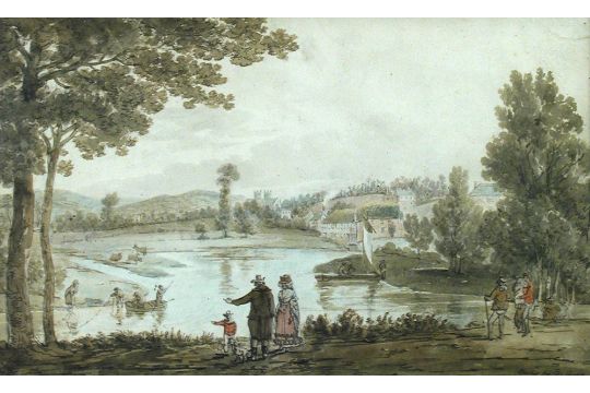 Edward John Eyre (British, 1815-1901) A distant view of Exeter, circa ...