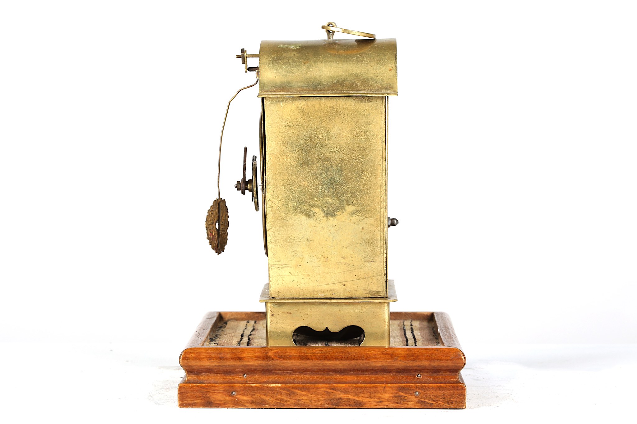 A LATE 19TH CENTURY AUSTRIAN BRASS ZAPPLER TYPE CLOCK WITH ALARM the ...