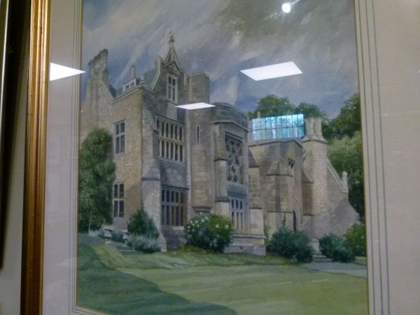 John Stops (1925-2002) - Watercolour - Clevedon Court, signed, titled ...