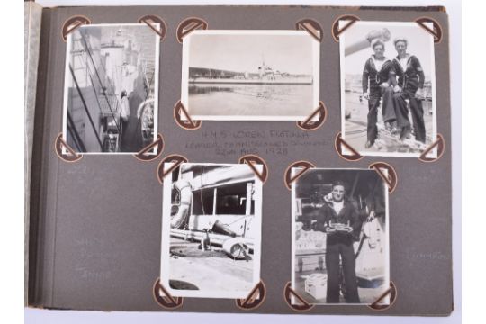 Pre-WW2 Royal Navy Photograph Album HMS Wren, snap shot photograph ...