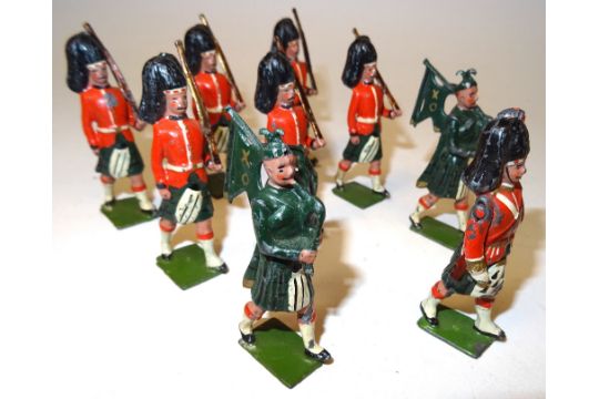 Britains from RARE set 480, Black Watch PARADE SET at the slope with ...