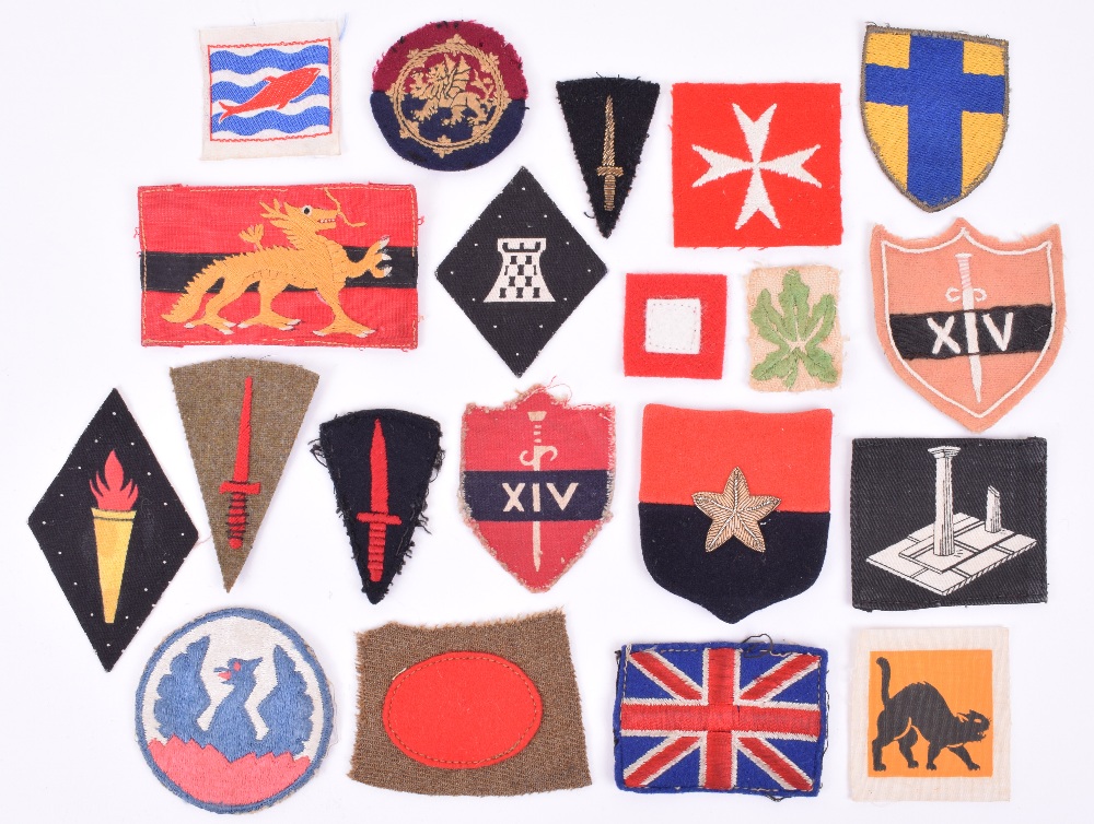 Selection of WW2 & Post WW2 Cloth Formation Signs, including ...