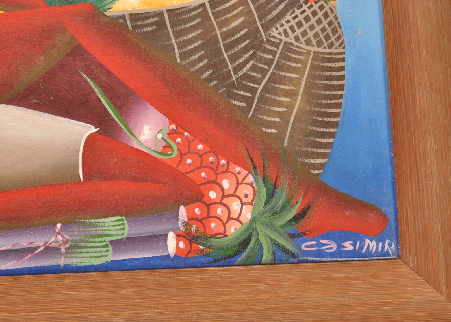 Laurent Casimir. A 20th century Haitian artist oil on canvas painting ...