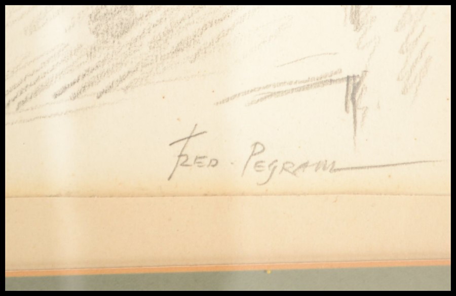 An early 20th Century pencil drawing by Fred Pegram (1870-1937), an ...