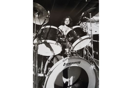 Roger Pope - Four Ludwig Walnut and Maple wood drums used on tour with ...