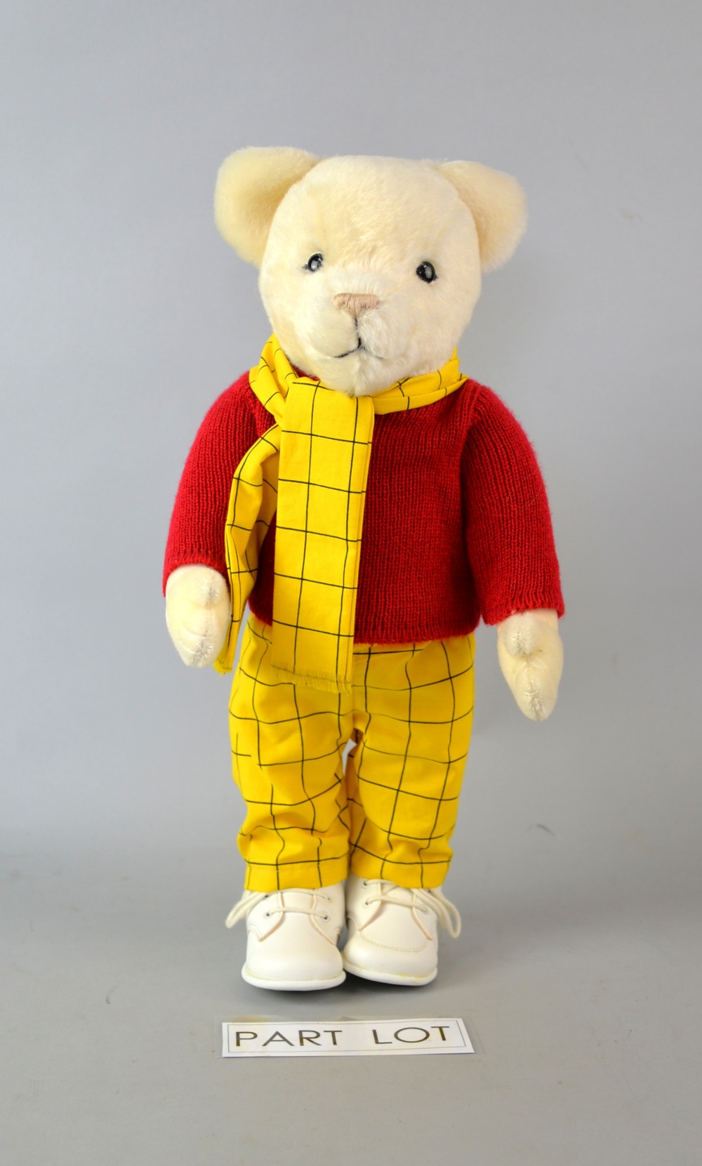 A late 20th century Merrythought Rupert Bear doll in original box ...
