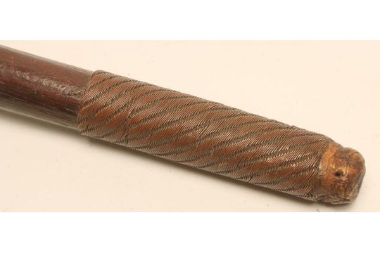 A ZULU KNOBKERRIE OR THROWING CLUB, late 19th century, of typical form ...