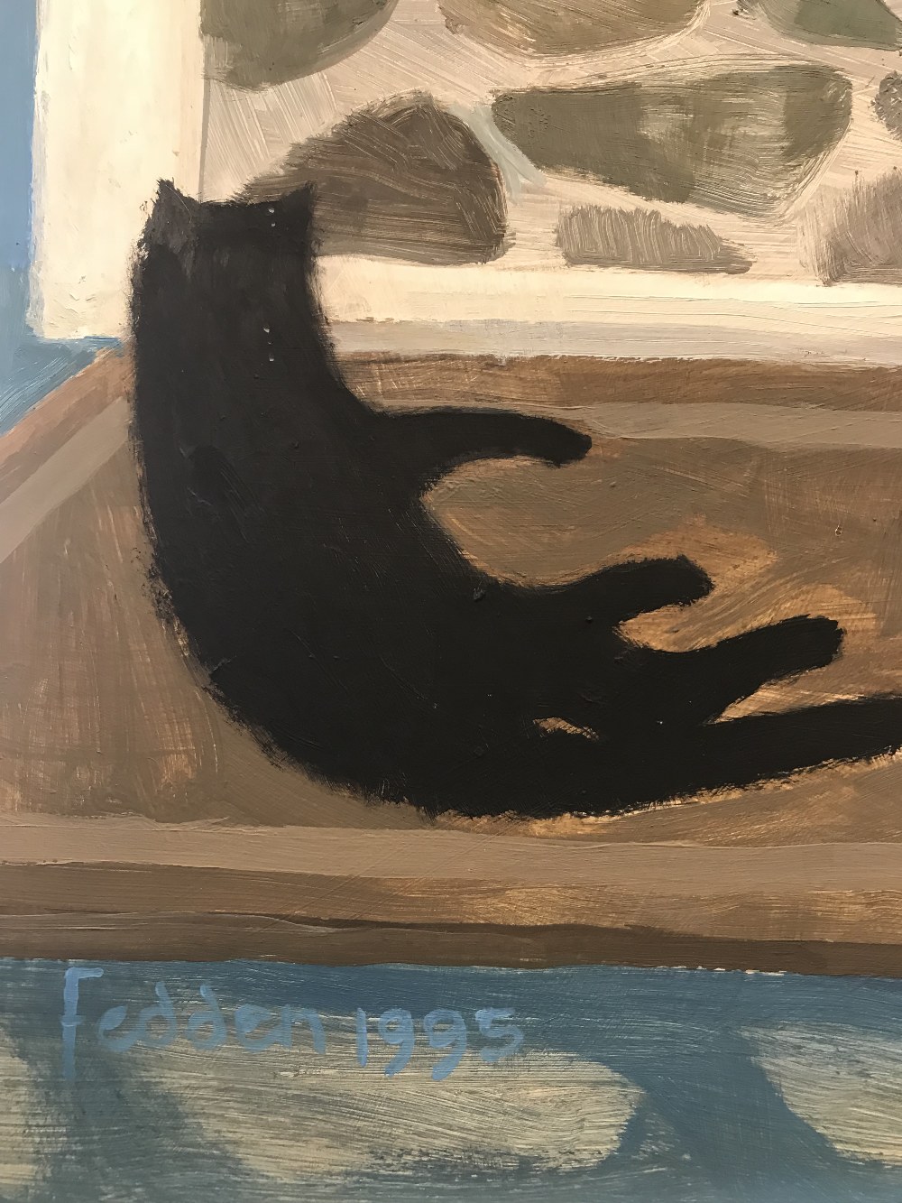 •Mary Fedden 1915- 2012, 1995 oil on board, "Blue is the Colour of ...