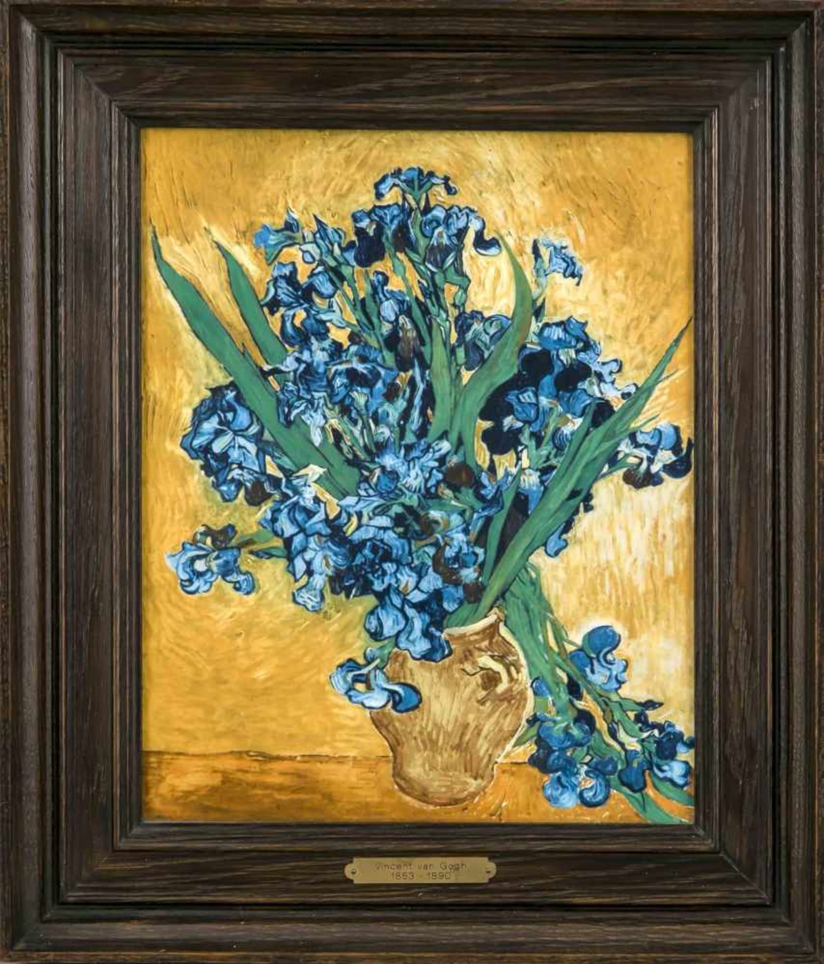 Bildplatte, Delft, 1990, 'Schwertlilienn' von Van Gogh, zum 100 ...