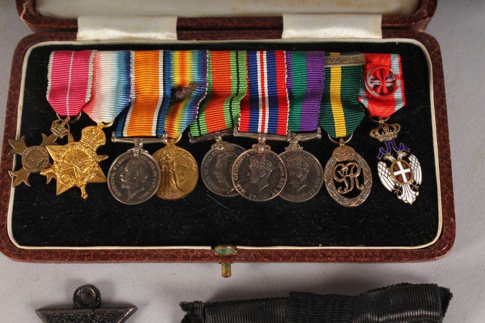 A GROUP OF TEN MINIATURE MEDALS in a Spink & Son case 1914, Iron Cross ...