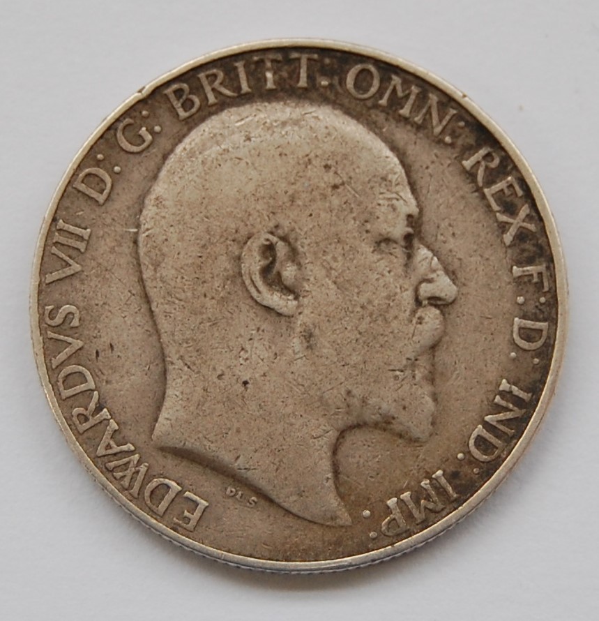 Great Britain, 1905 florin Edward VII reverse Britannia standing with ...
