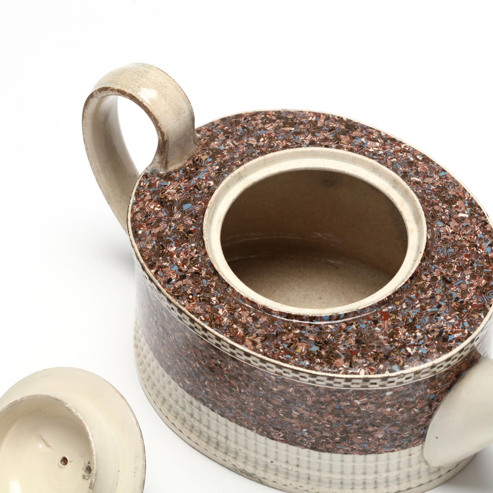 Staffordshire, 1780-1795, the pearlware vessel is veneered with Turners ...
