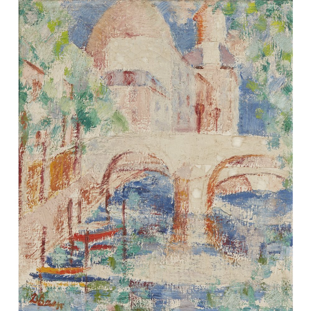 DONALD BAIN (SCOTTISH 1904-1979)THE RIVER SEINE Signed, inscribed and ...