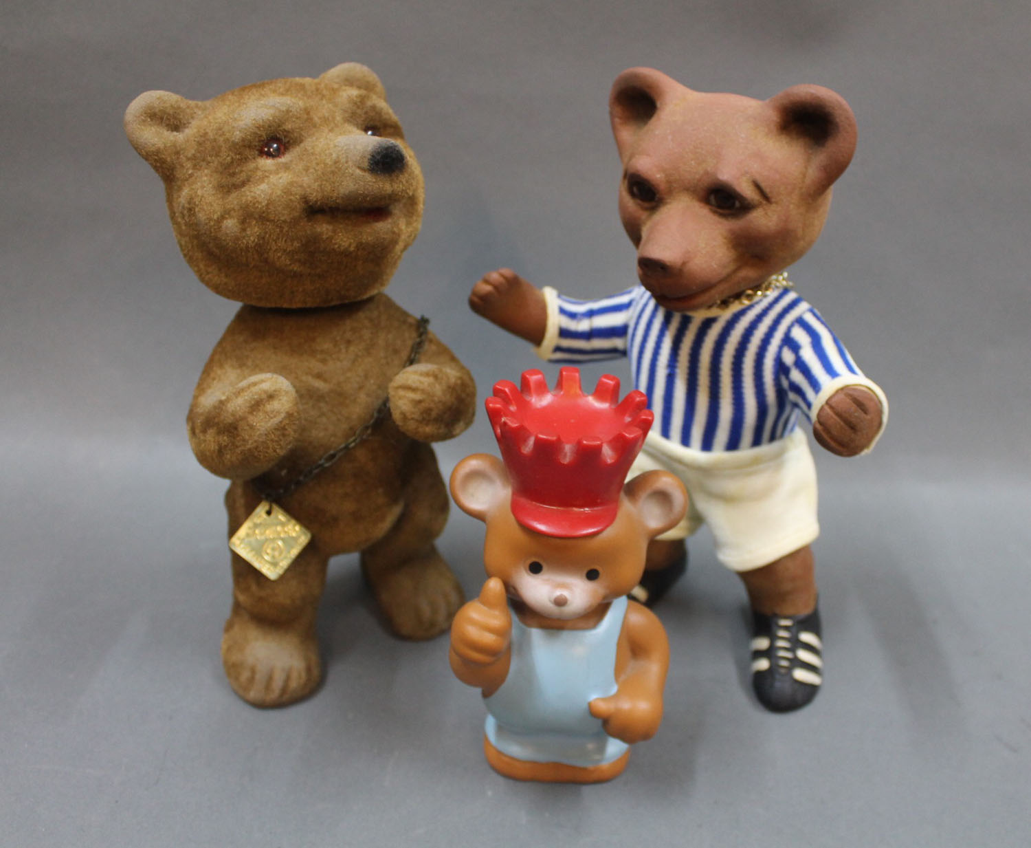 2 unusual nodding Berlin bears, dating from the 1970's, made by Heico ...