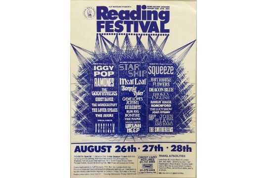 READING FESTIVAL 1988 POSTER. Original poster featuring the likes of ...