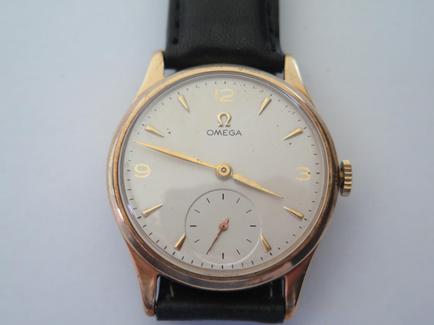 An Omega 9ct Gold Dennison Cased Gent's Manual Wristwatch, the 34mm ...