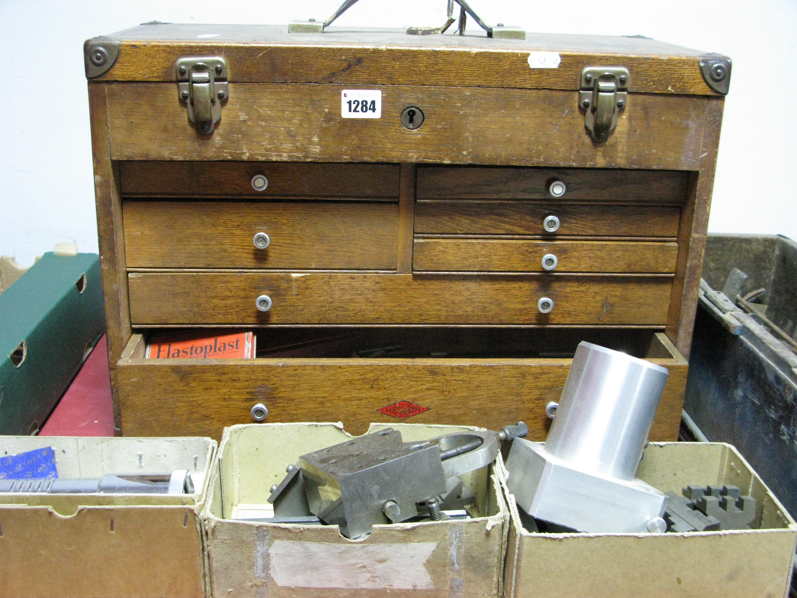 A Neslein Tool Chest with Large Quantity of Tools, Moore & Wright ...