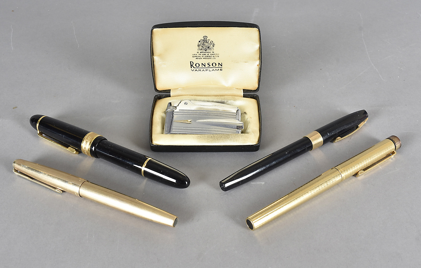 A Senator President fountain pen, together with a gold plated Parker 61 ...