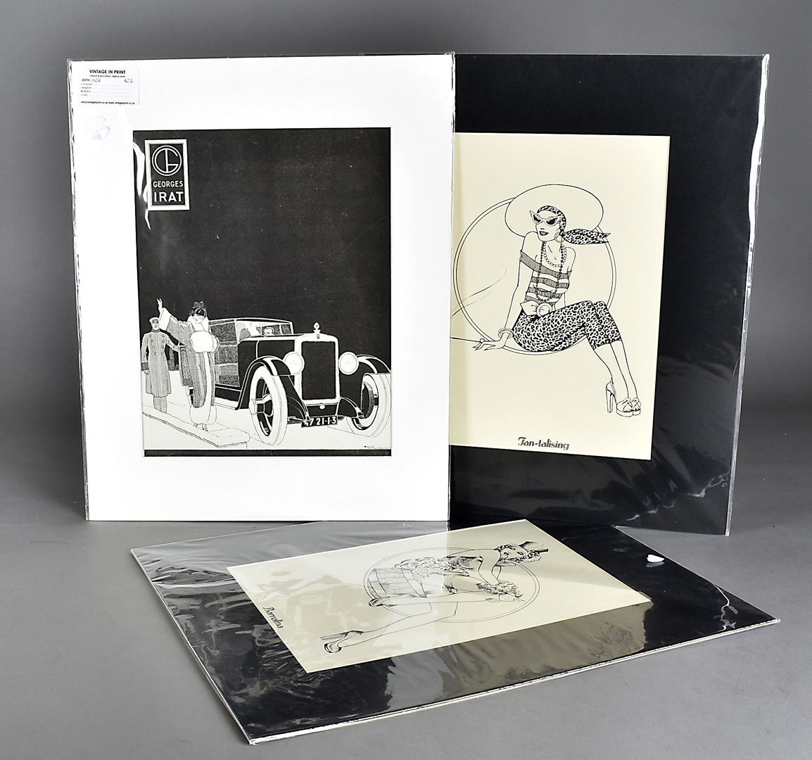Two Biba prints, circa 1973, the Biba pin ups titled Tan-Talising and ...