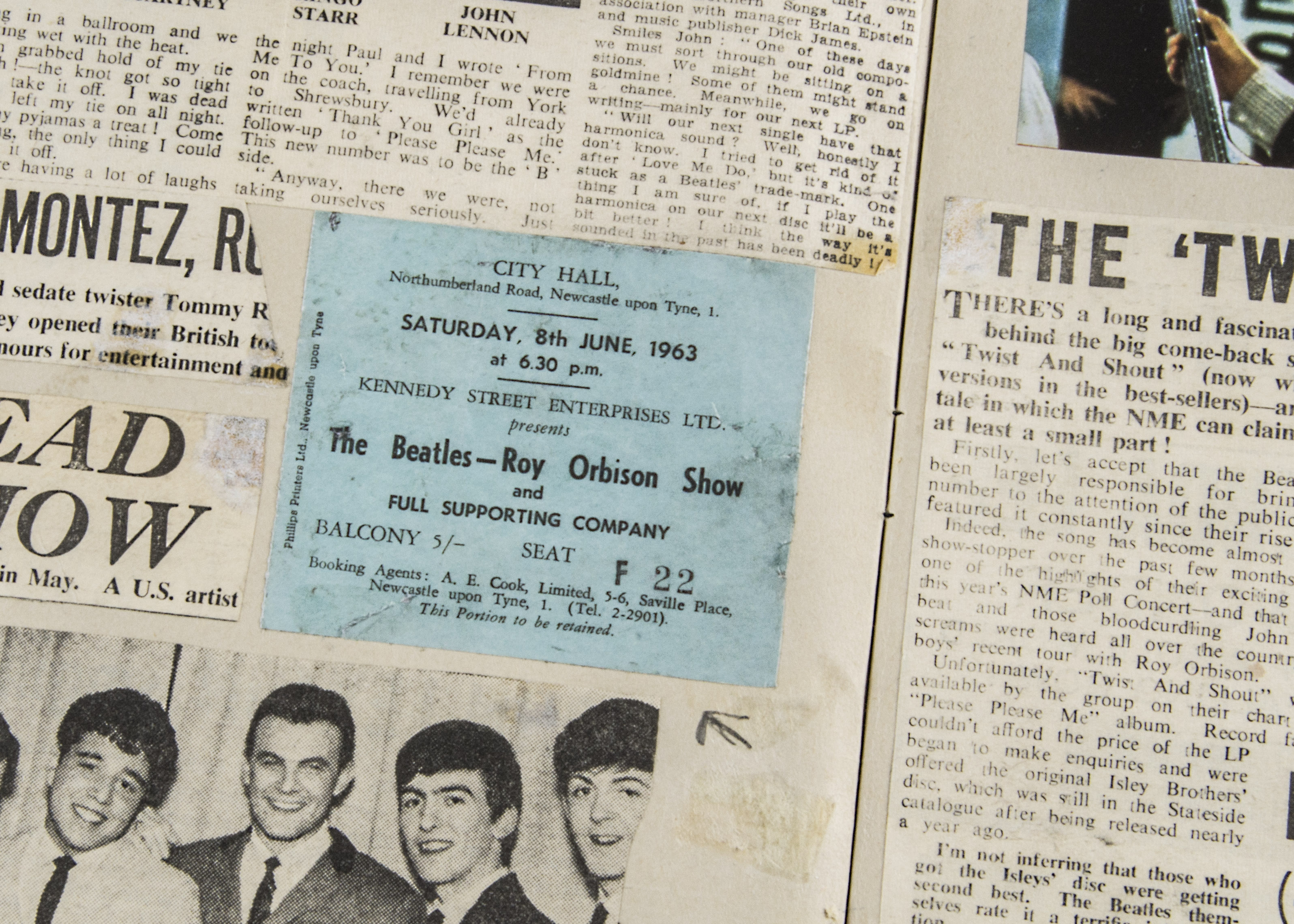 The Beatles, A Beatles Scrapbook - 40 pages, mainly from the 1962 ...