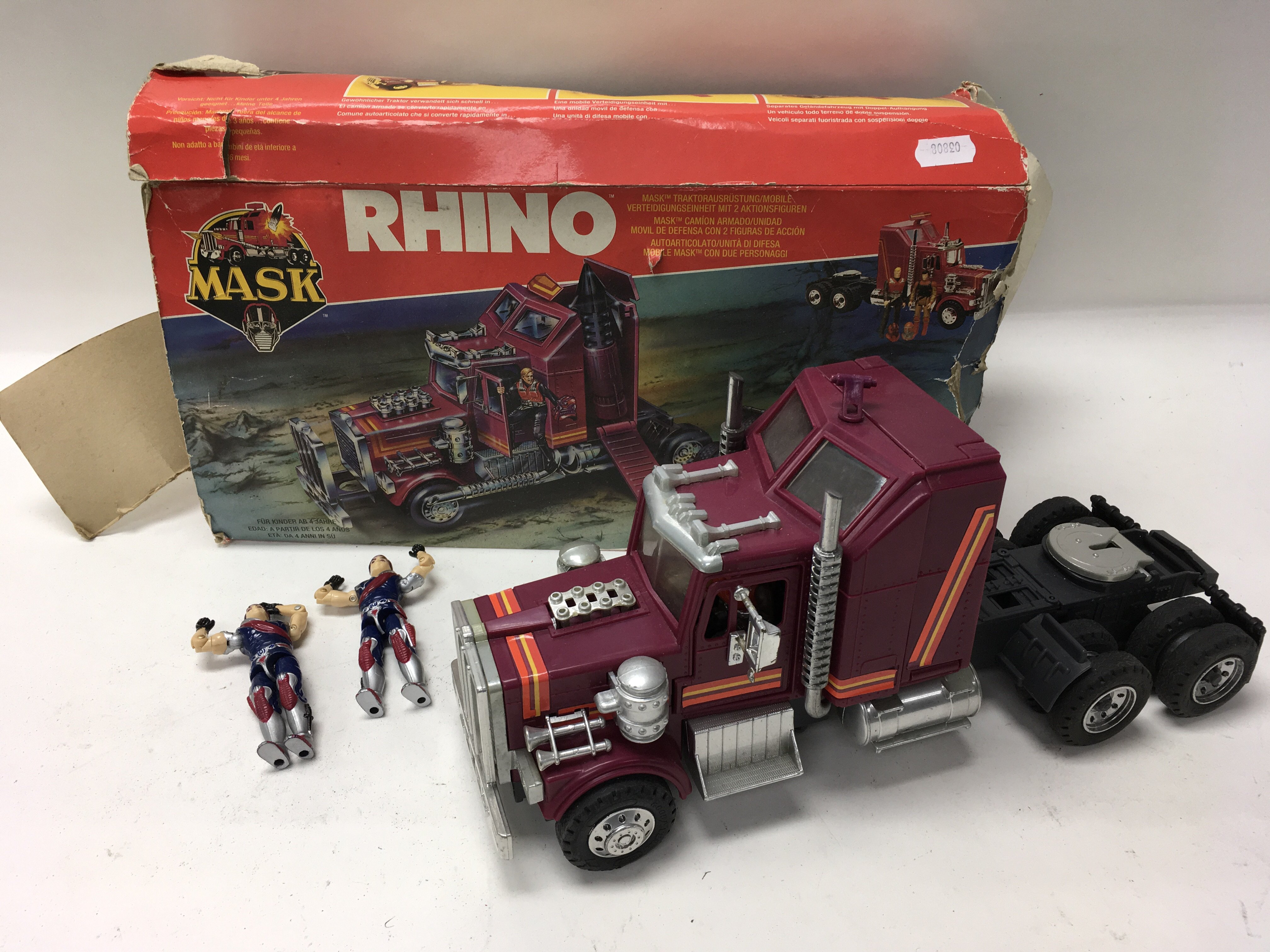 A boxed Mask Rhino truck.