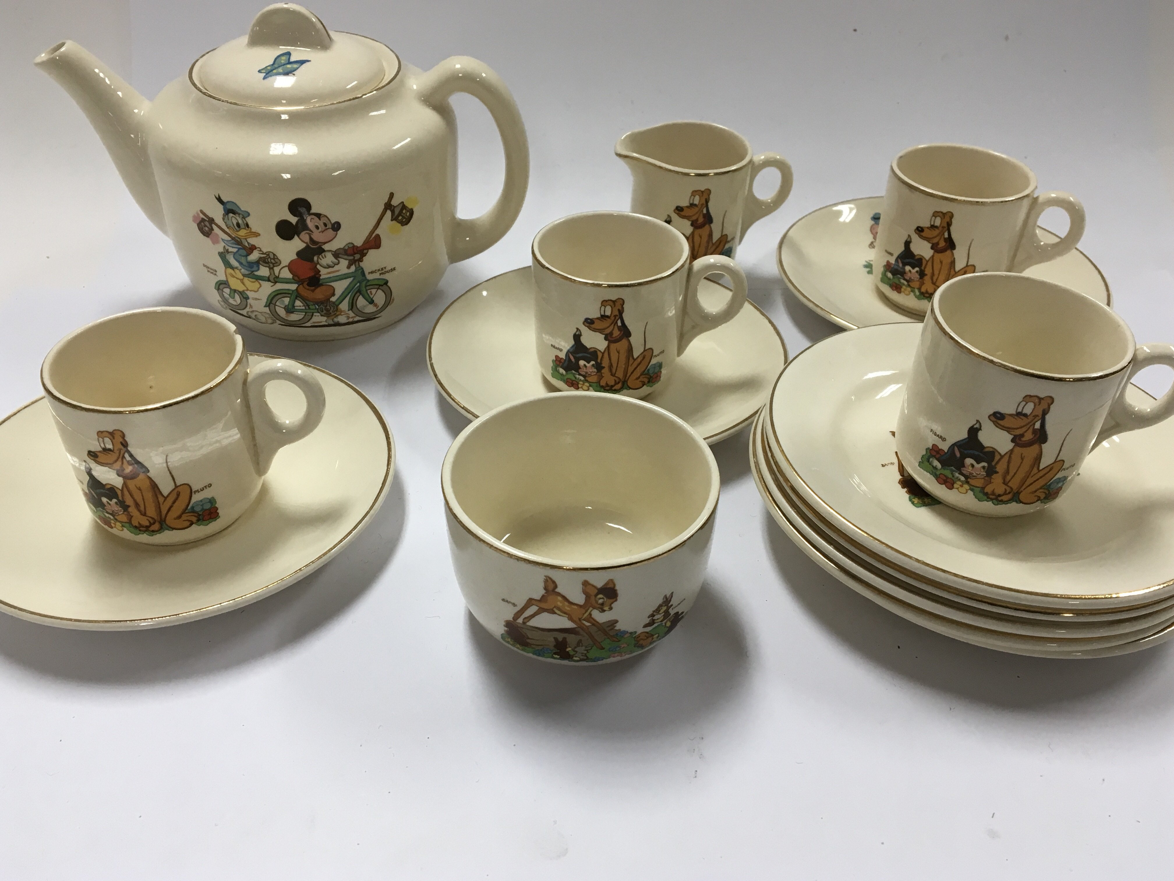 A Beswick Walt Disney Vintage childs tea set decorated with Disney ...