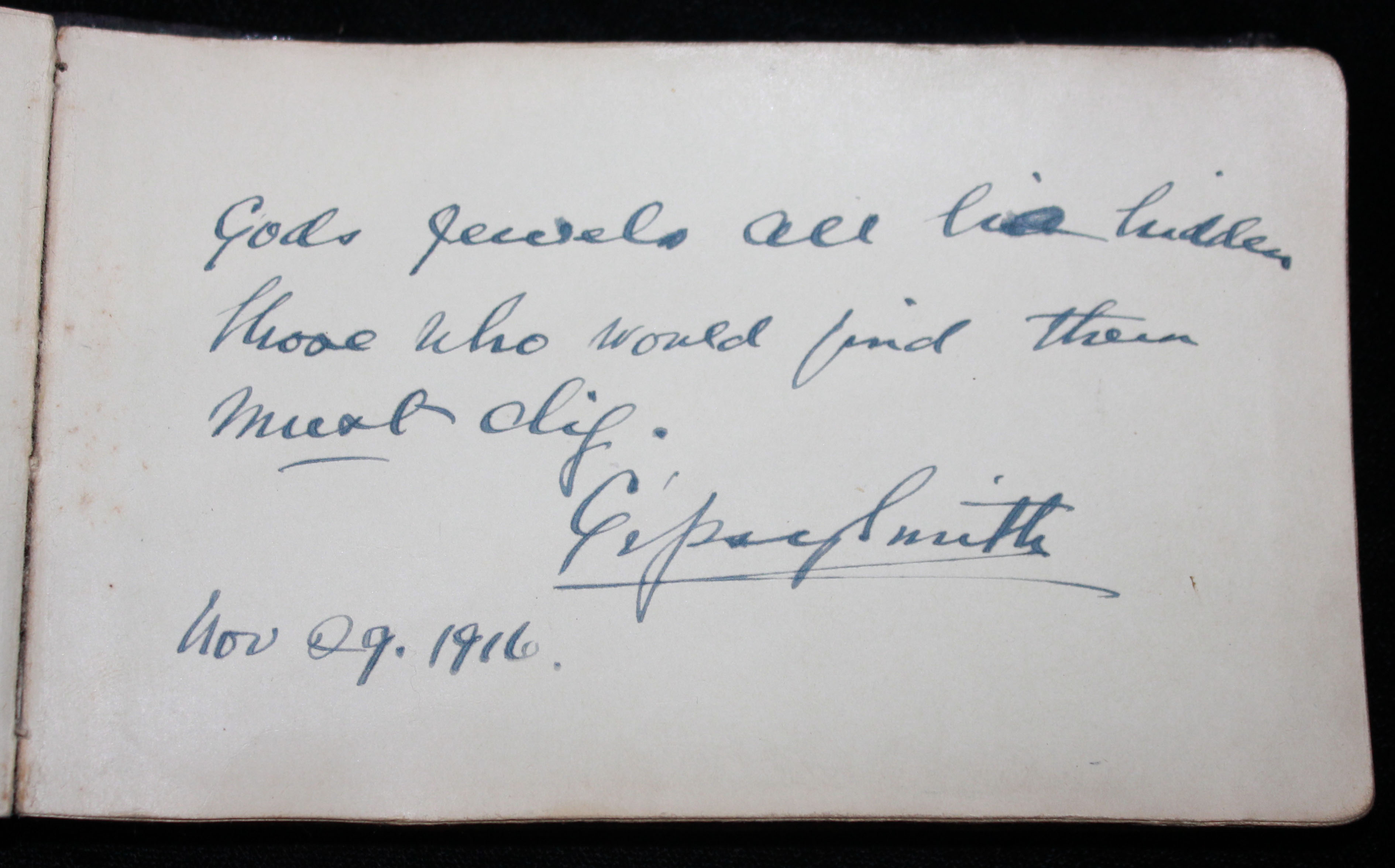 A WORLD WAR I AUTOGRAPH/PHOTO ALBUM Containing a signature of Robert ...