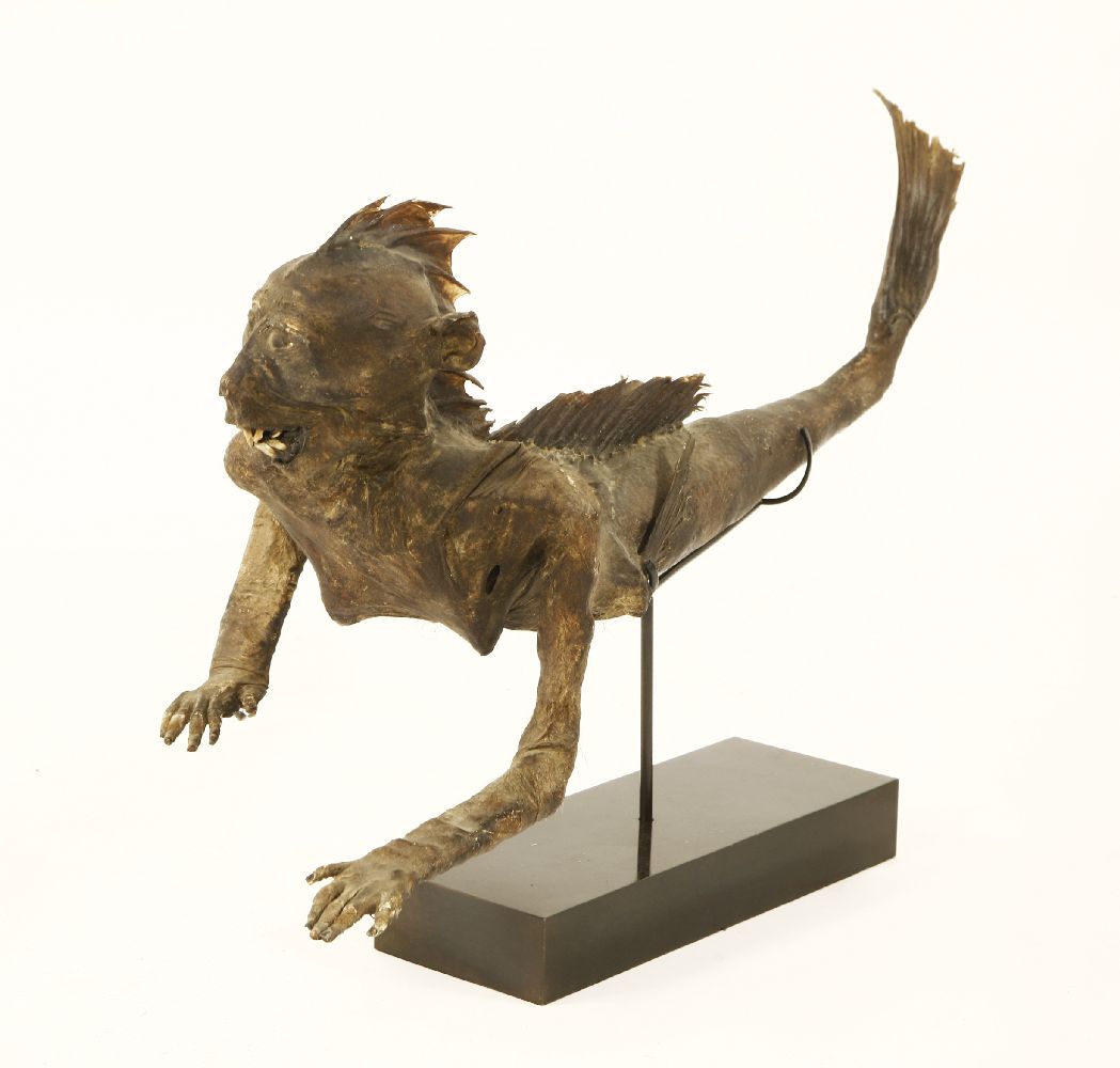 A 'Feejee' mermaid,19th century, a Victorian hoax, a novelty taxidermy ...