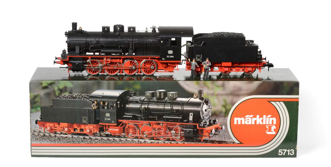 Marklin Gauge 1 5713 0-8-0 DB 55 3964 with six wheel tender (E box G)