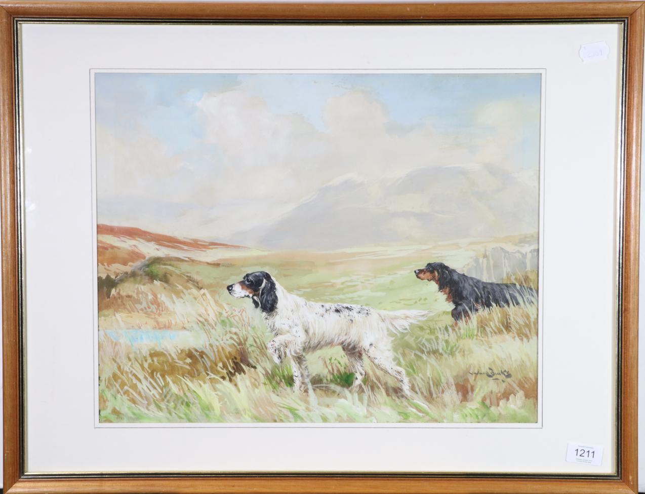 Reuben Ward Binks (1880-1950) Setters in Highland landscape Signed ...