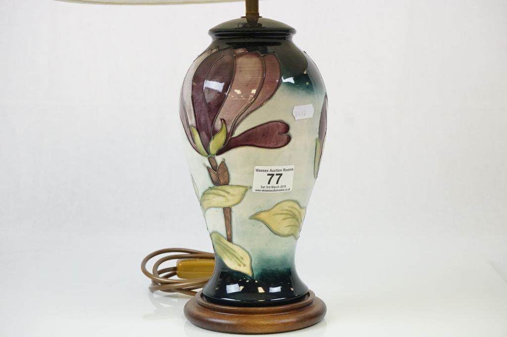 Large Moorcroft Lamp with floral design
