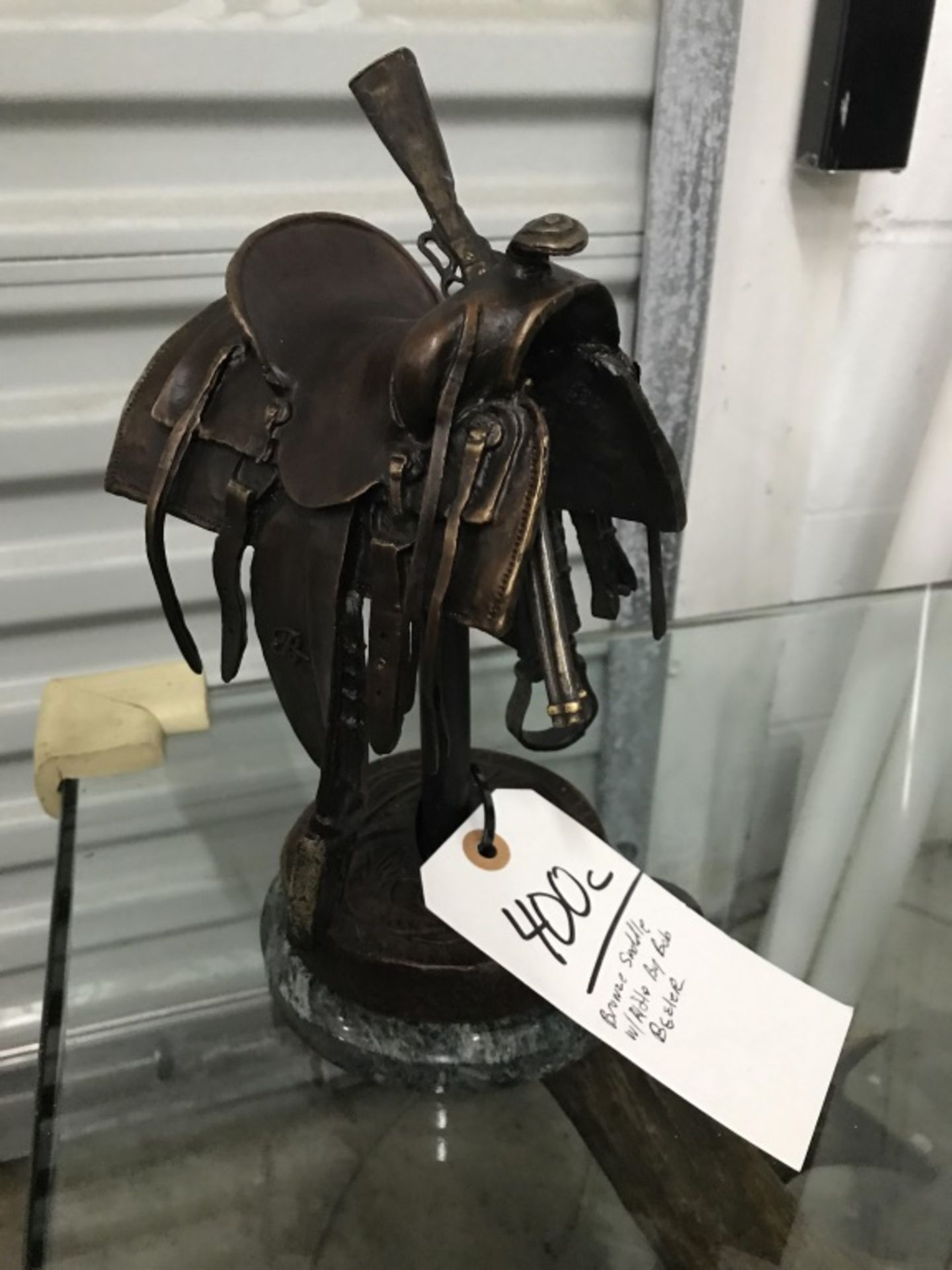 Bronze Saddle w/ Rifle by Bob Beeler (Taxidermy)