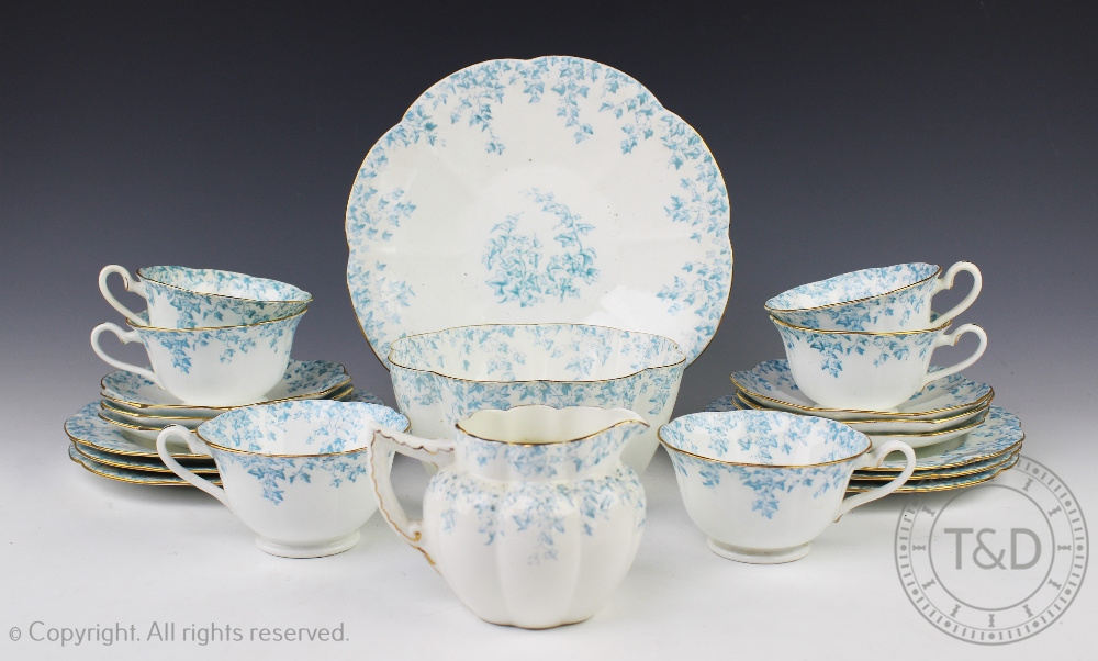 A Foley China Wileman Ivy pattern tea service, RdNo.175636, registered ...